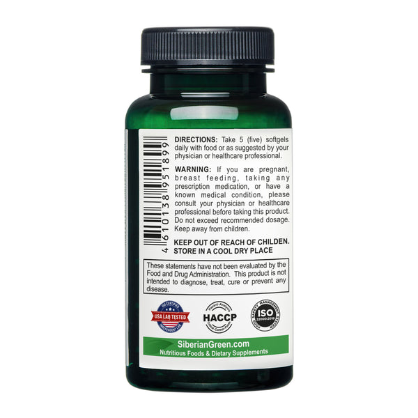 Siberian Green Hawthorn Oil Capsules – 200 Softgels - Siberian Green Canada